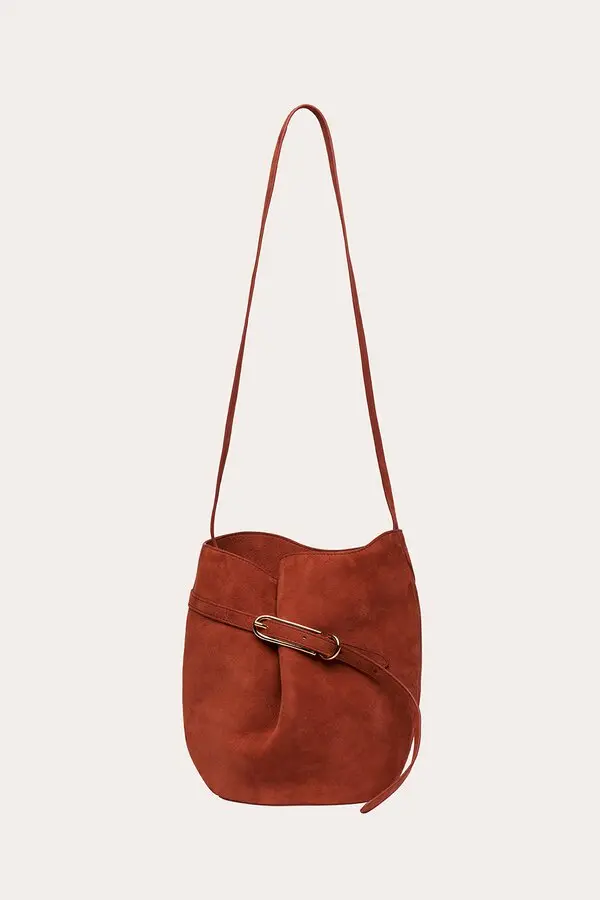 LIFFNER Belted Bucket Bag - Rust