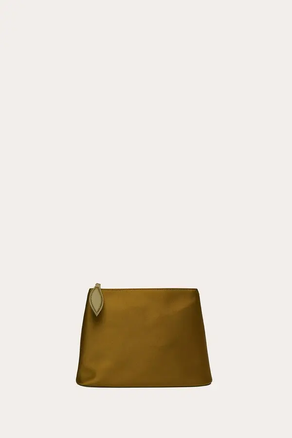 LIFFNER Curry Satin Pouch - Green