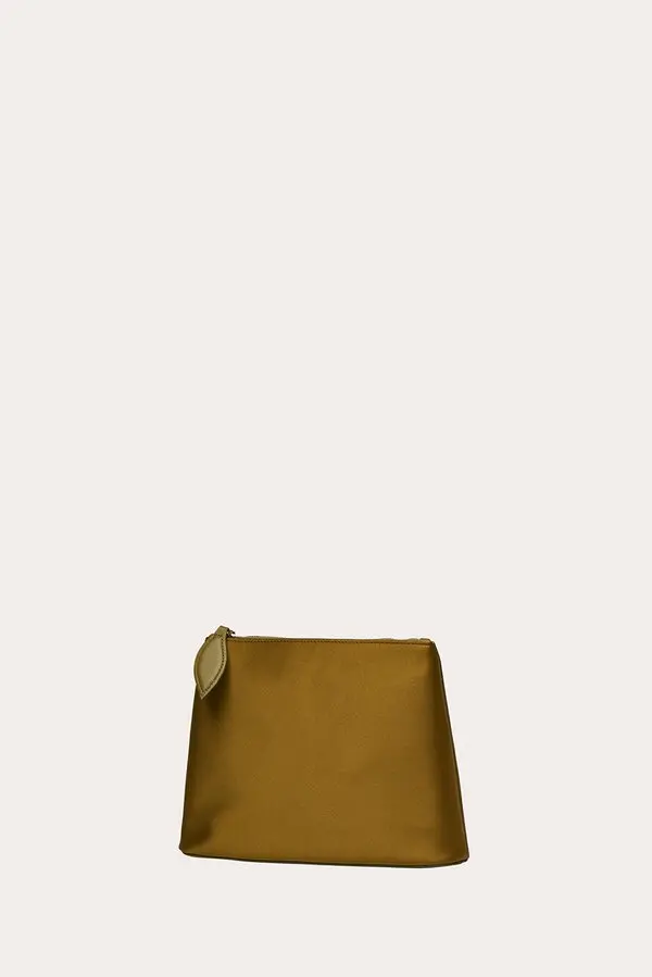 LIFFNER Curry Satin Pouch - Green
