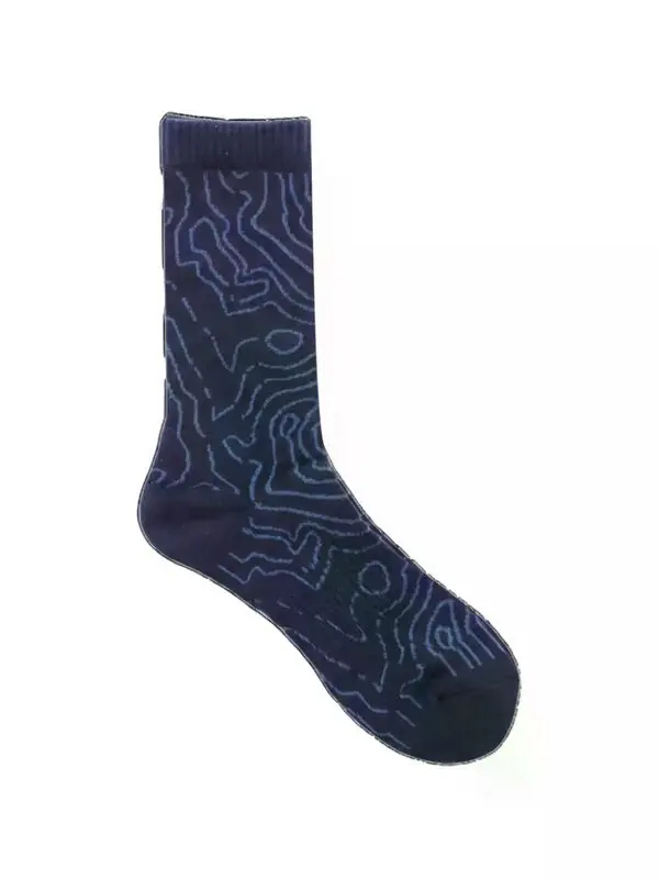 Gramicci Contour Line Socks - Blue