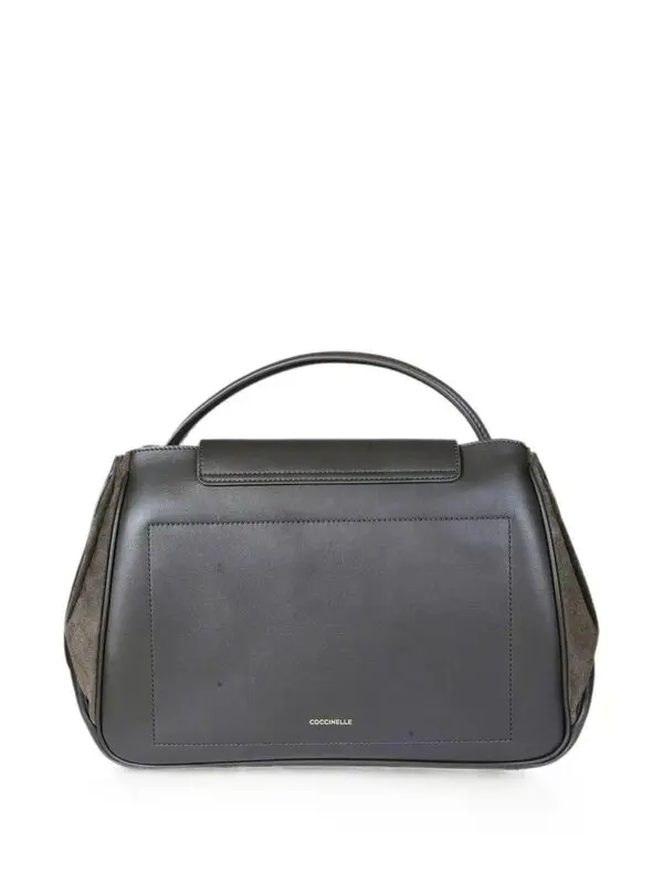 COCCINELLE Leather And Suede Handheld Cross Body Bag - Grey