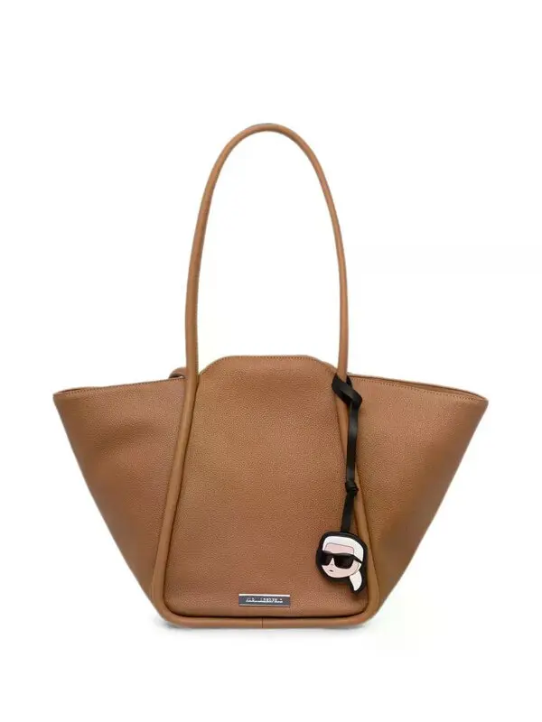 Karl Lagerfeld Logo-plaque Pebbled-effect Tote Bag