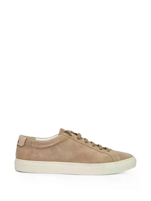 MOORER Suede Leather Sneakers - Neutrals
