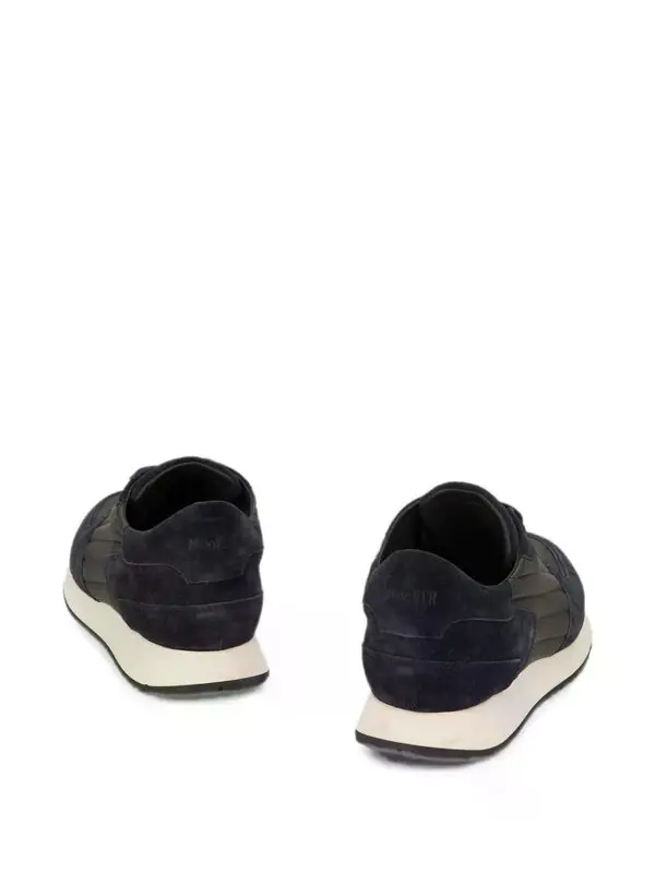 MOORER Balla Quilted-panel Suede Sneakers