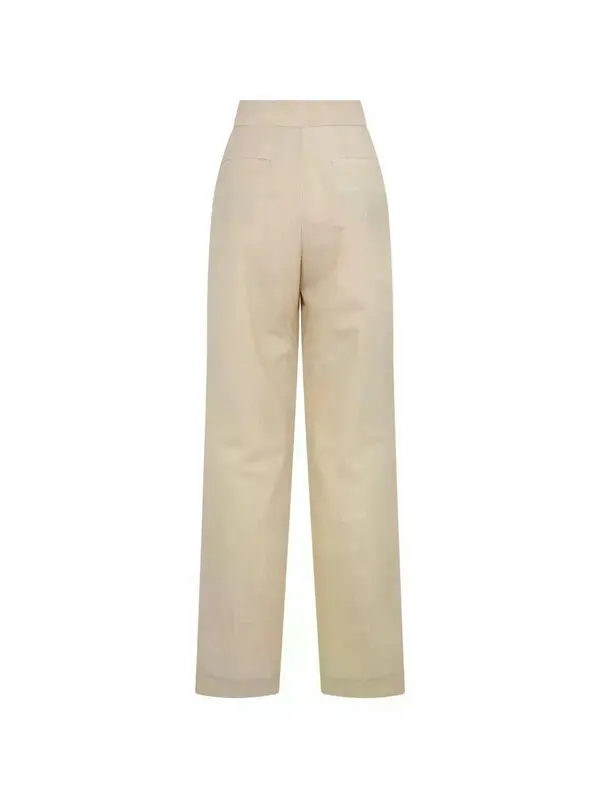 MOORER High-waisted Belted Trousers - Neutrals