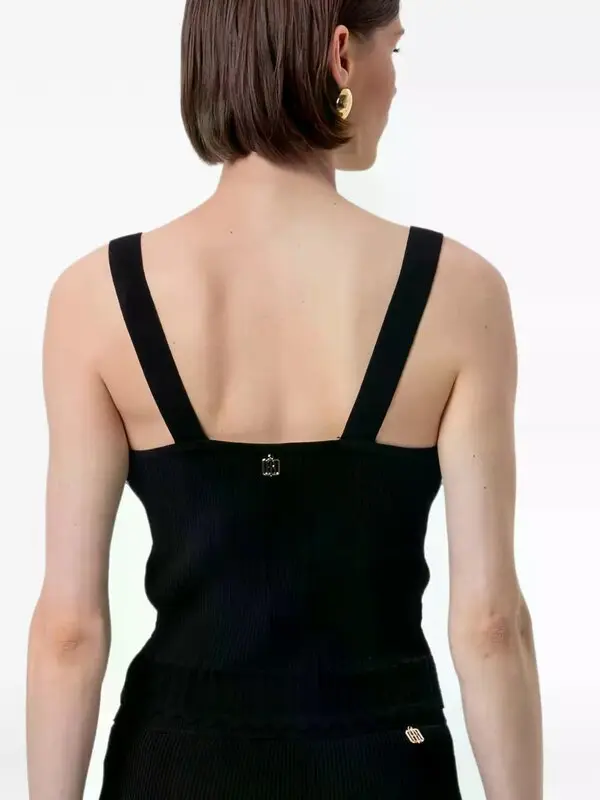 FRACOMINA Pointelle-knit Scalloped Top