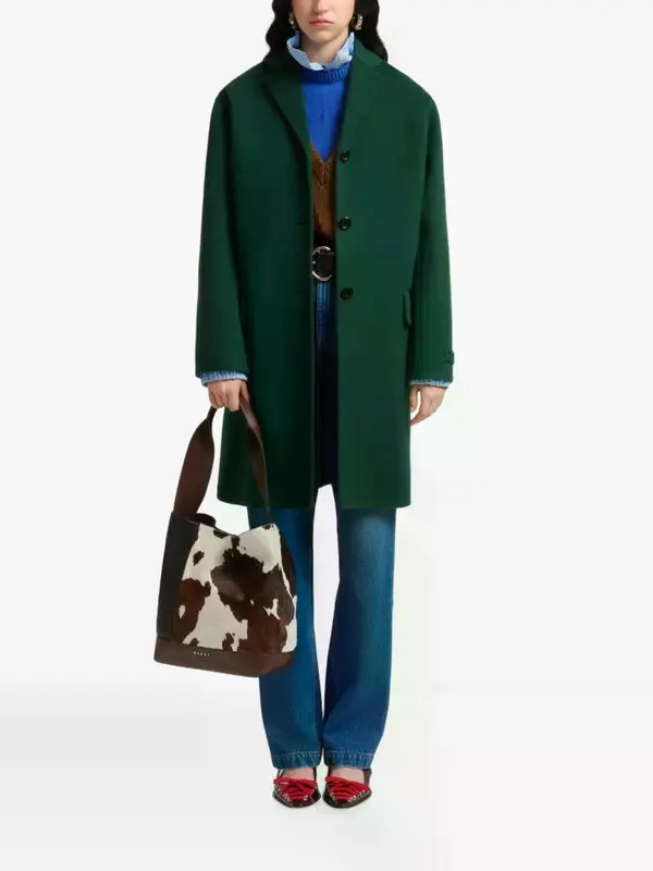 Marni Pod 2.0 Cow-print Shoulder Bag - Brown