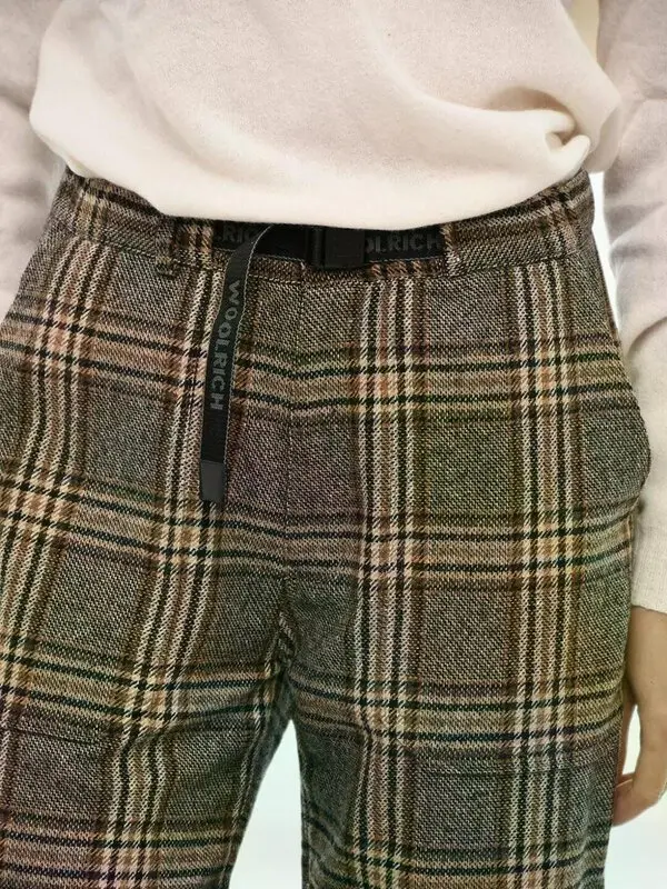 Woolrich Checked Wool-blend Trousers