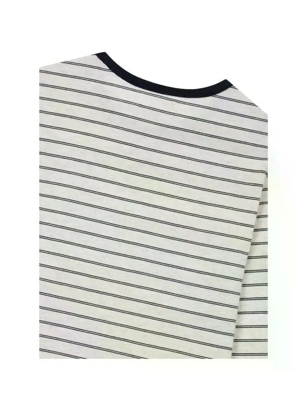 STUDIO TOMBOY Long-sleeve Horizontal-striped T-shirt - Neutrals