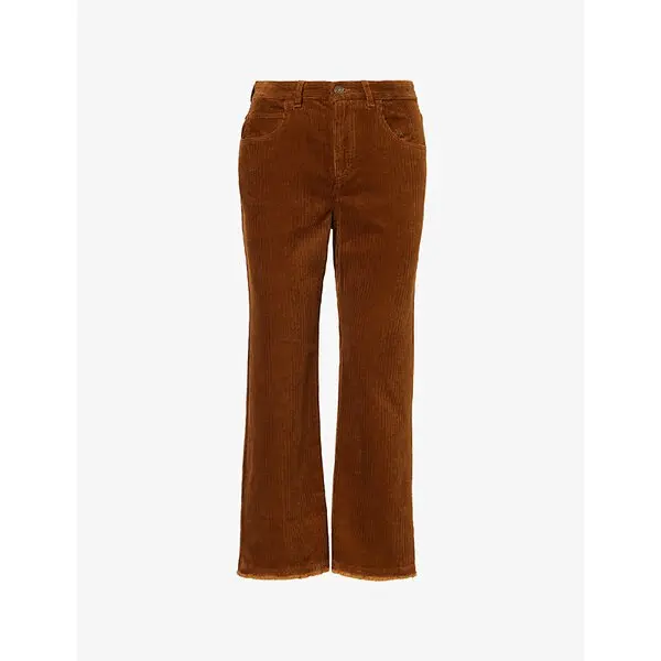 Isabel Marant Étoile Ruthie Straight-leg Cotton-and-linen Corduroy Trousers - Caramel