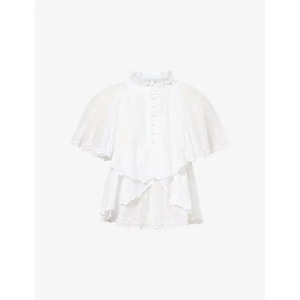 Isabel Marant Étoile Lorna Embroidered Cotton Top - Ecru