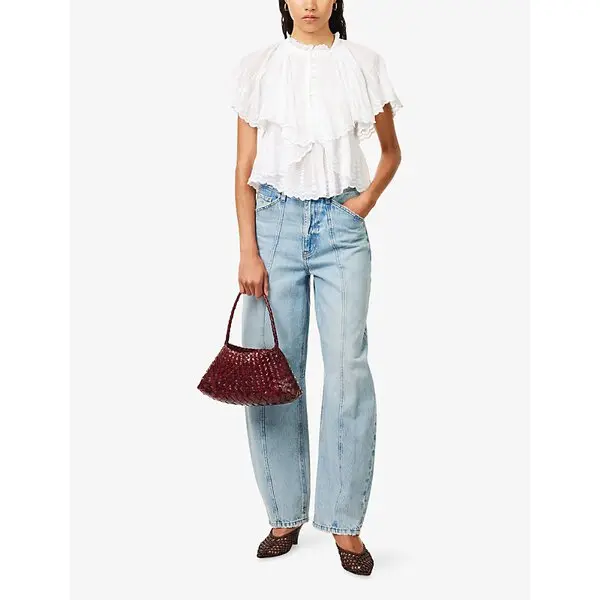 Isabel Marant Étoile Lorna Embroidered Cotton Top
