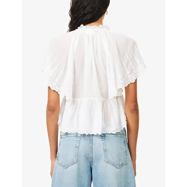 Isabel Marant Étoile Lorna Embroidered Cotton Top