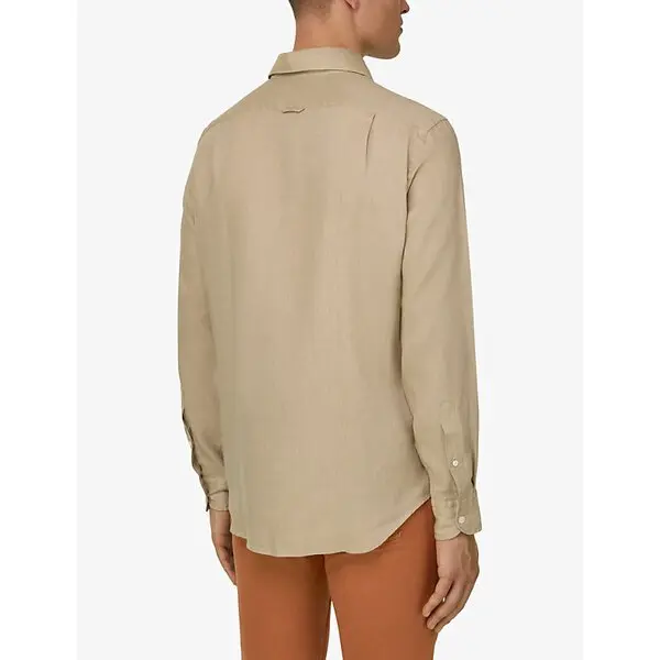 Boggi Milano Long-sleeve Regular-fit Linen Shirt