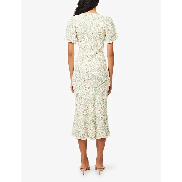REFORMATION Tyra Floral Woven Midi Dress - Gardener