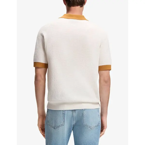 Hugo Branded Short-sleeved Cotton-knit Polo Shirt