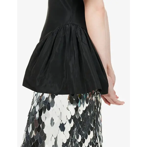 Simone Rocha Short-sleeve Peplum Satin Top