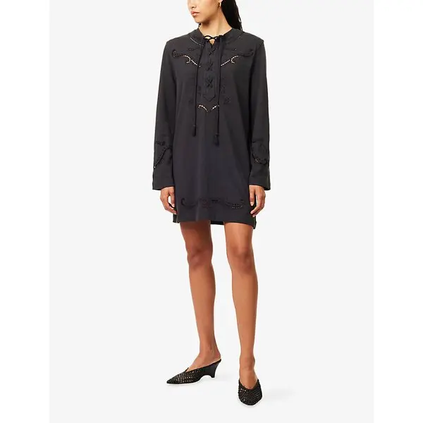 Isabel Marant Étoile Embroidered Cotton Mini Dress