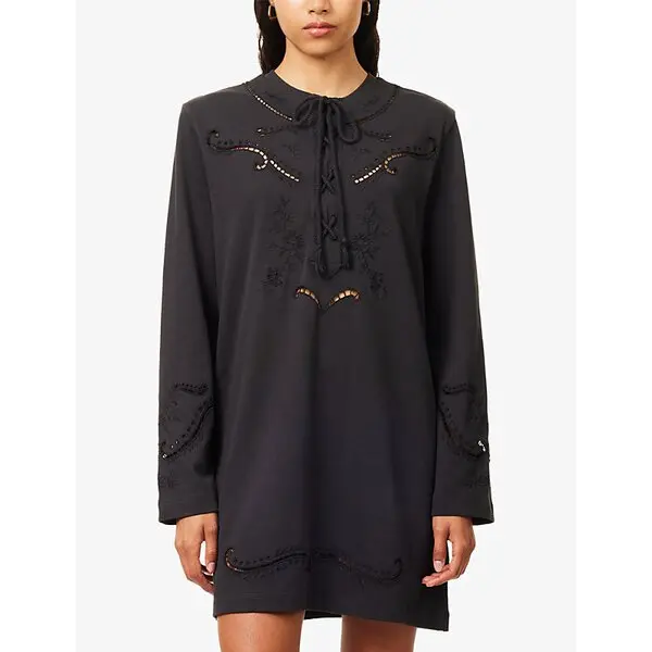Isabel Marant Étoile Embroidered Cotton Mini Dress
