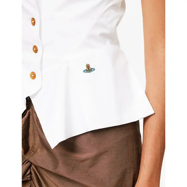 VIVIENNE WESTWOOD Asymmetric Cotton Shirt - White