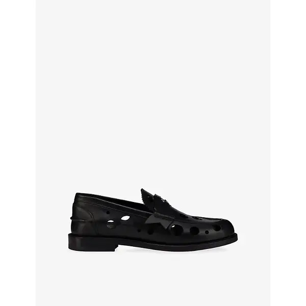 CHRISTIAN LOUBOUTIN The Plato Dots Leather Loafers - Black