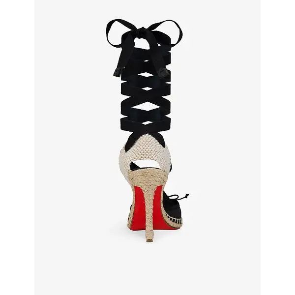CHRISTIAN LOUBOUTIN Cassiadrilla 100 Woven Heels