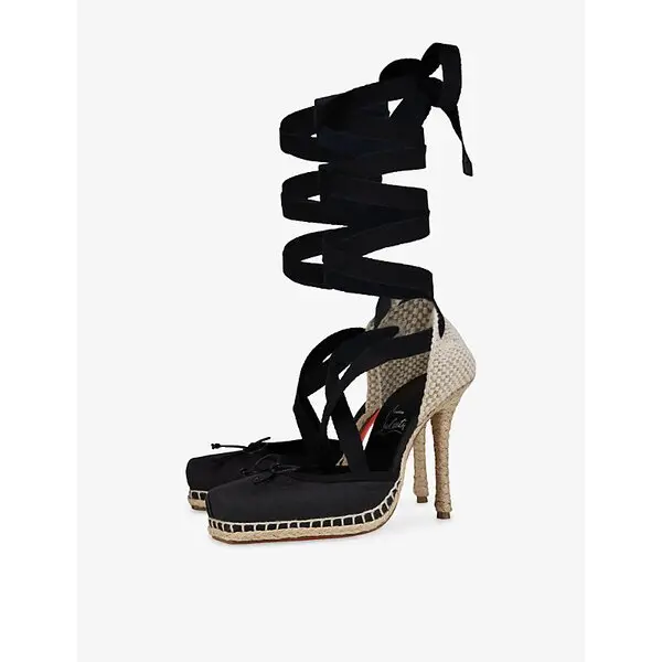 CHRISTIAN LOUBOUTIN Cassiadrilla 100 Woven Heels