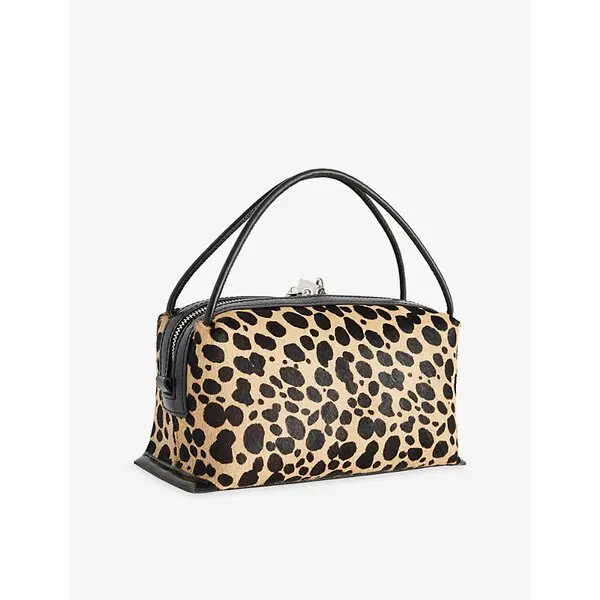 VERAFIED Café Mini -print Calf-hair Shoulder Bag - Cheetah