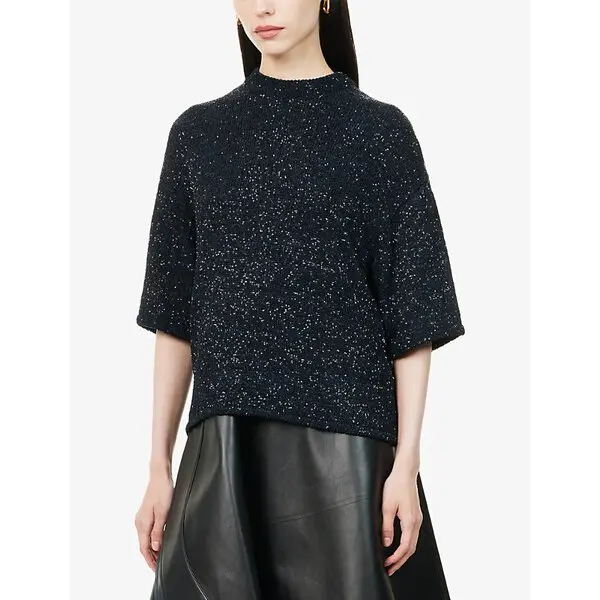 Bottega Veneta Relaxed-fit Sequinned Knitted Top