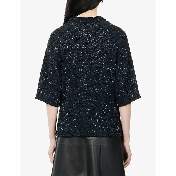 Bottega Veneta Relaxed-fit Sequinned Knitted Top