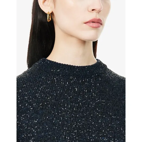 Bottega Veneta Relaxed-fit Sequinned Knitted Top