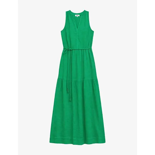 RO&ZO Rope-belt Sleeveless Maxi Dress - Green