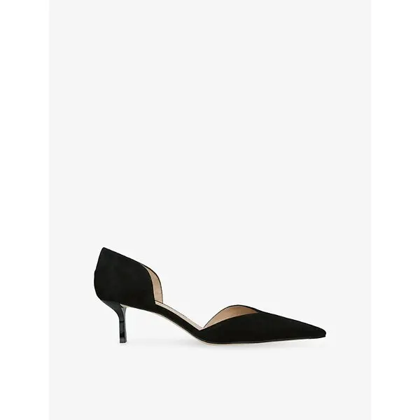 Victoria Beckham Angle D'orsay 55 Suede Pumps - Black