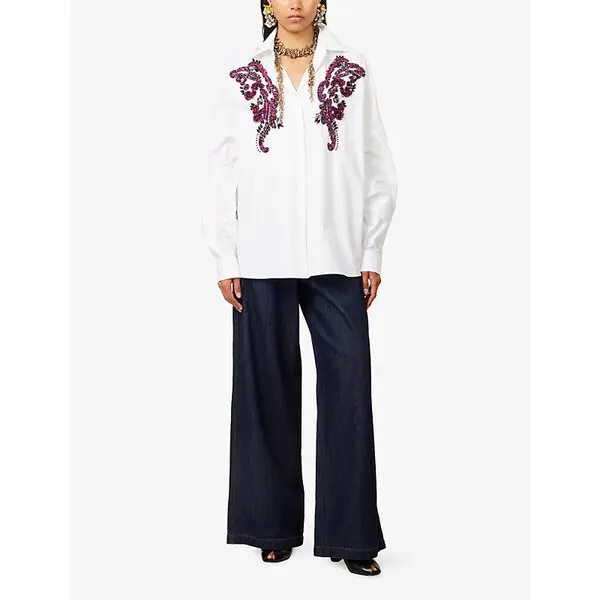 Dries Van Noten Penn Wide-leg Denim Jeans