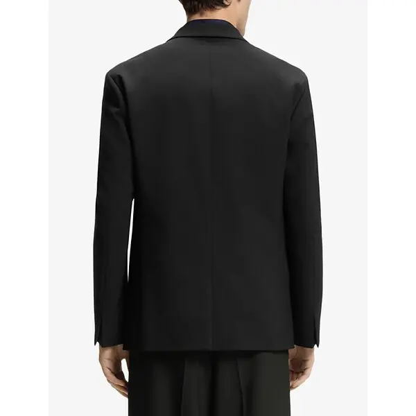 Hugo Slim-fit Metal-buckle Woven Blazer