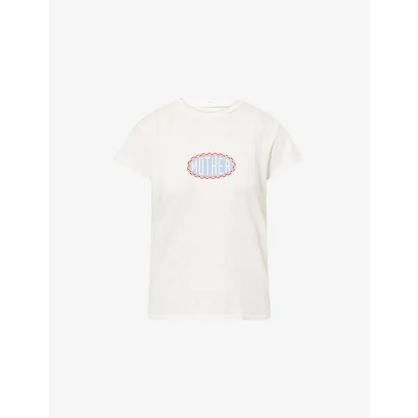MOTHER The Lil Sinful Logo Cotton-and-linen T-shirt Patch - Patch Mother