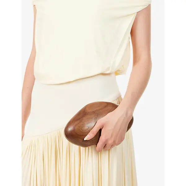 AMANU Tokai Wood Clutch Bag