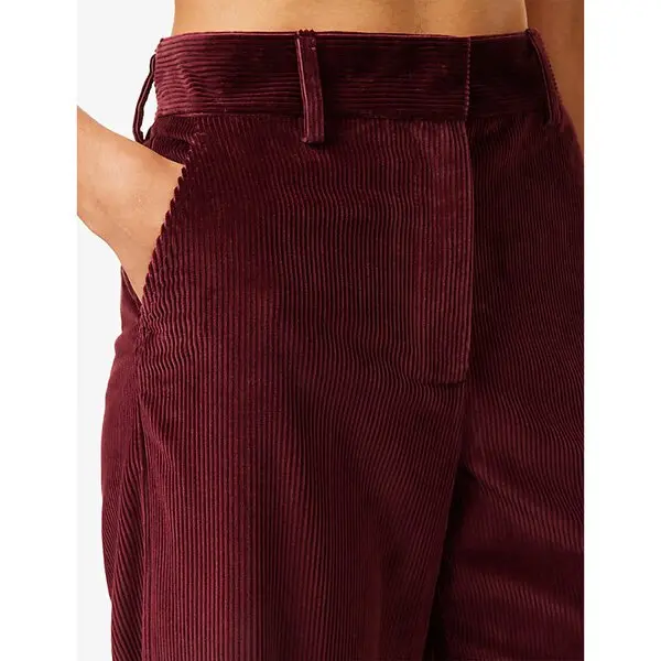 Max Mara Regular-fit Wide-leg Cotton-corduroy Trousers