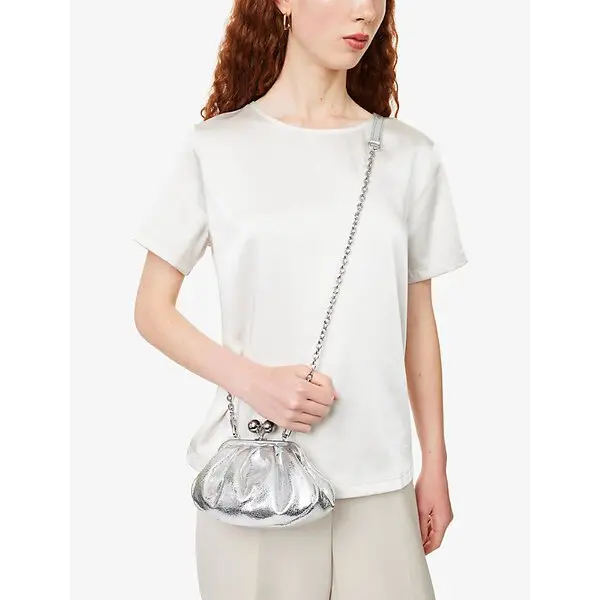 Max Mara Extra Small Pasticcino Metallic Leather Handbag