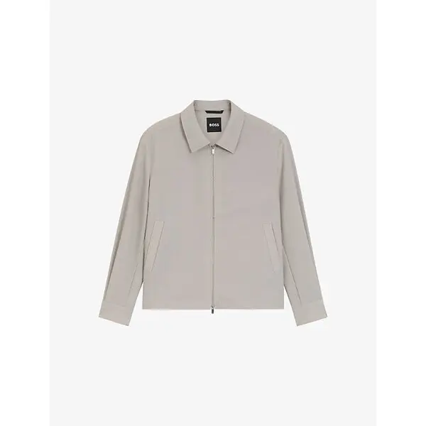BOSS Collared Relaxed-fit Wool Jacket - 271