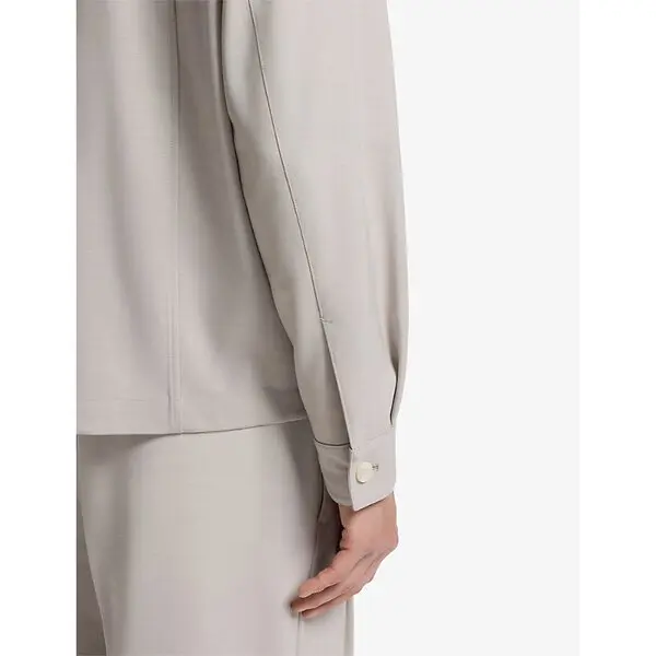 BOSS Collared Relaxed-fit Wool Jacket