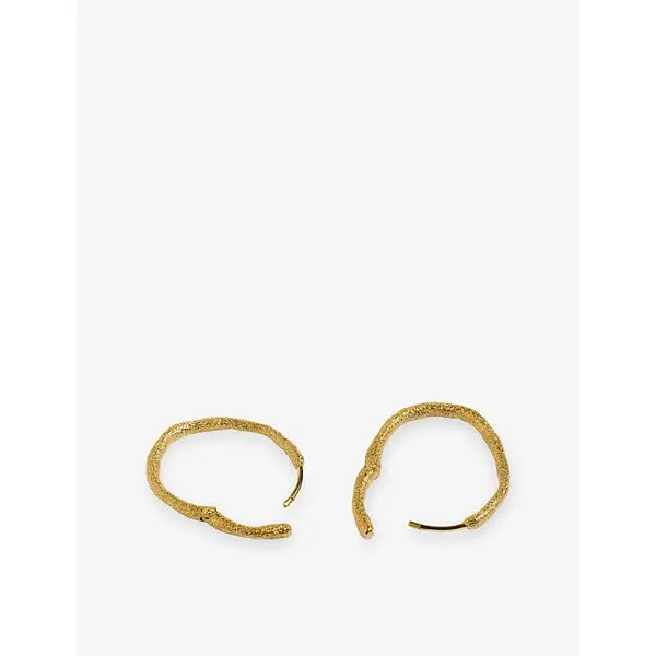 Monica Vinader Antica Textured Slim Medium Hoops