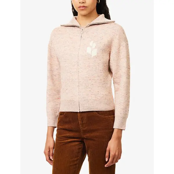 Isabel Marant Étoile Koxy Logo Zip-up Knit Cardigan