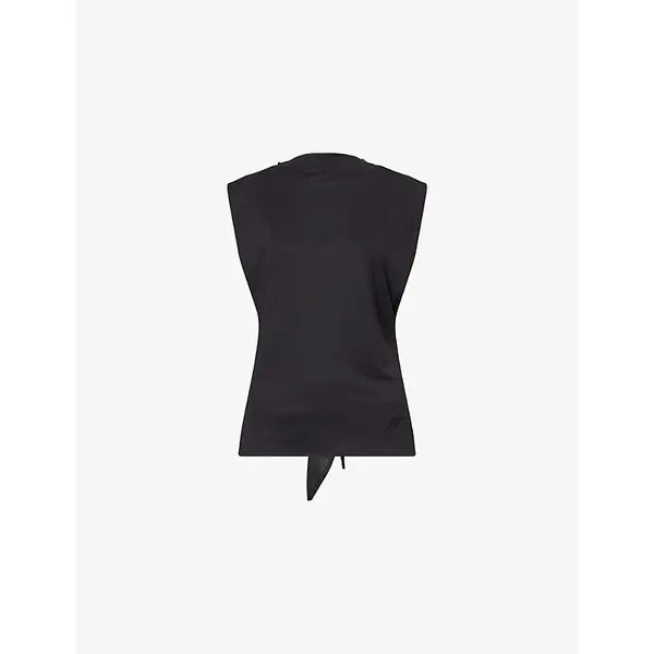 Jacquemus Le Marcel Moisson Caped Jersey Top - Black