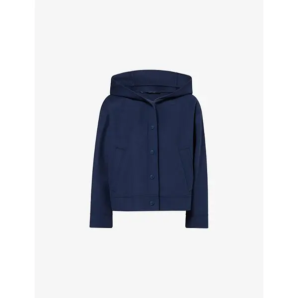 Max Mara Boxy-fit Hooded Wool-blend Jacket - Blu