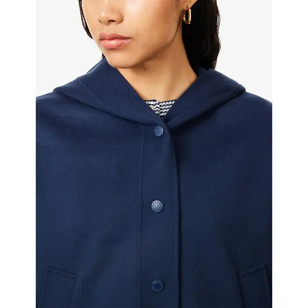 Max Mara Boxy-fit Hooded Wool-blend Jacket