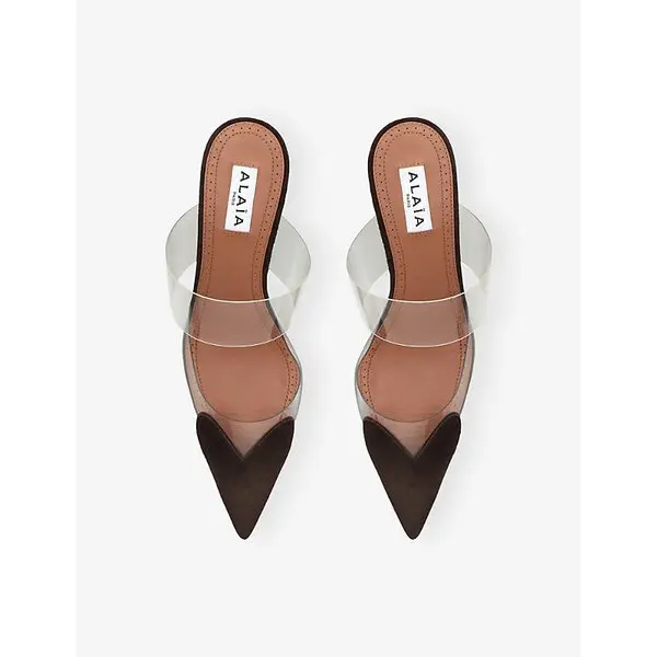Alaïa Coeur Wedge Mules