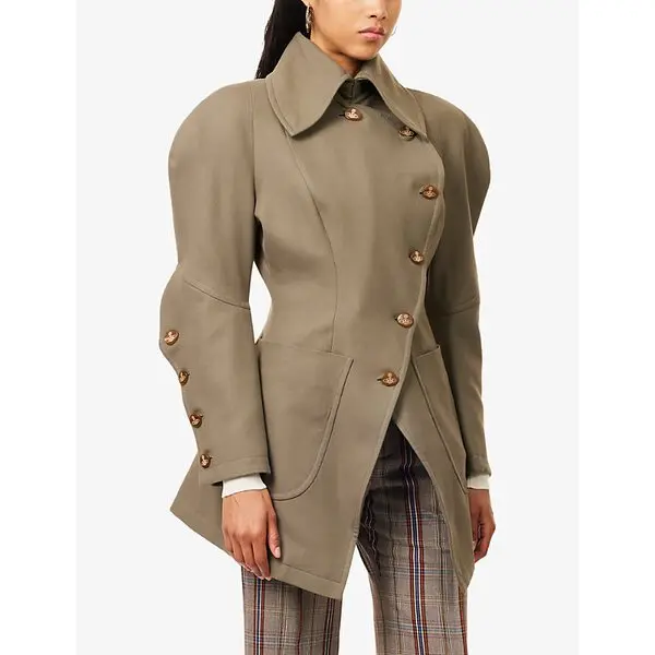 VIVIENNE WESTWOOD Gale Asymmetric Cotton-blend Coat