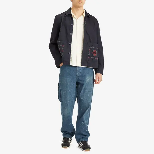 WAX LONDON Mews Embroidered Linen Jacket