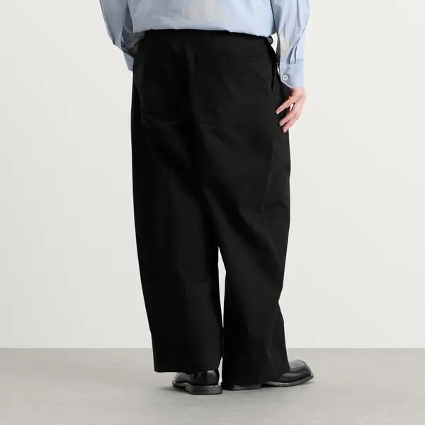 Studio Nicholson Sorte Deep Pleat Volume Pant